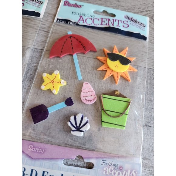 Darice | Office | New 3d Summer Beach Kid Scrapbook Stickers ...